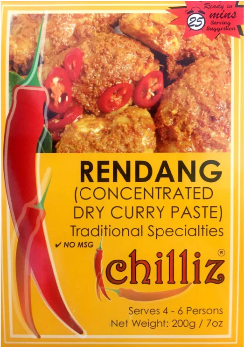 Chilliz Dry Curry Rendang Paste 200g – 77 Mart