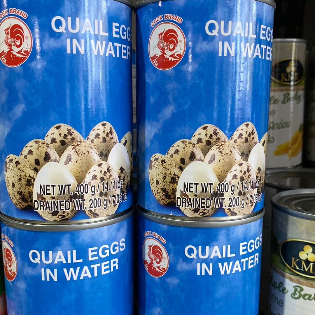 Cock Brand Quail Eggs in water 425g – 77 Mart