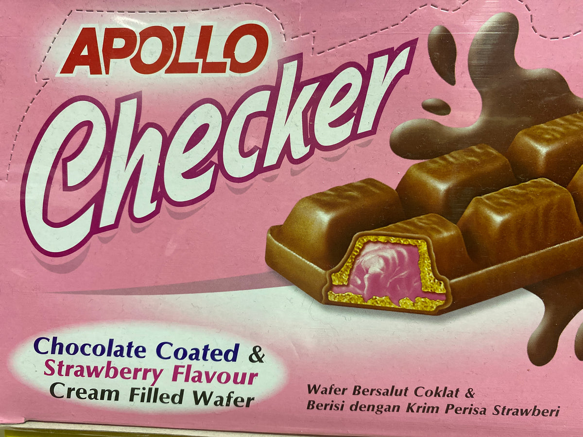 Apollo Chocolate Coated Strawberry Wafer Bar 24x18g Pack – 77 Mart